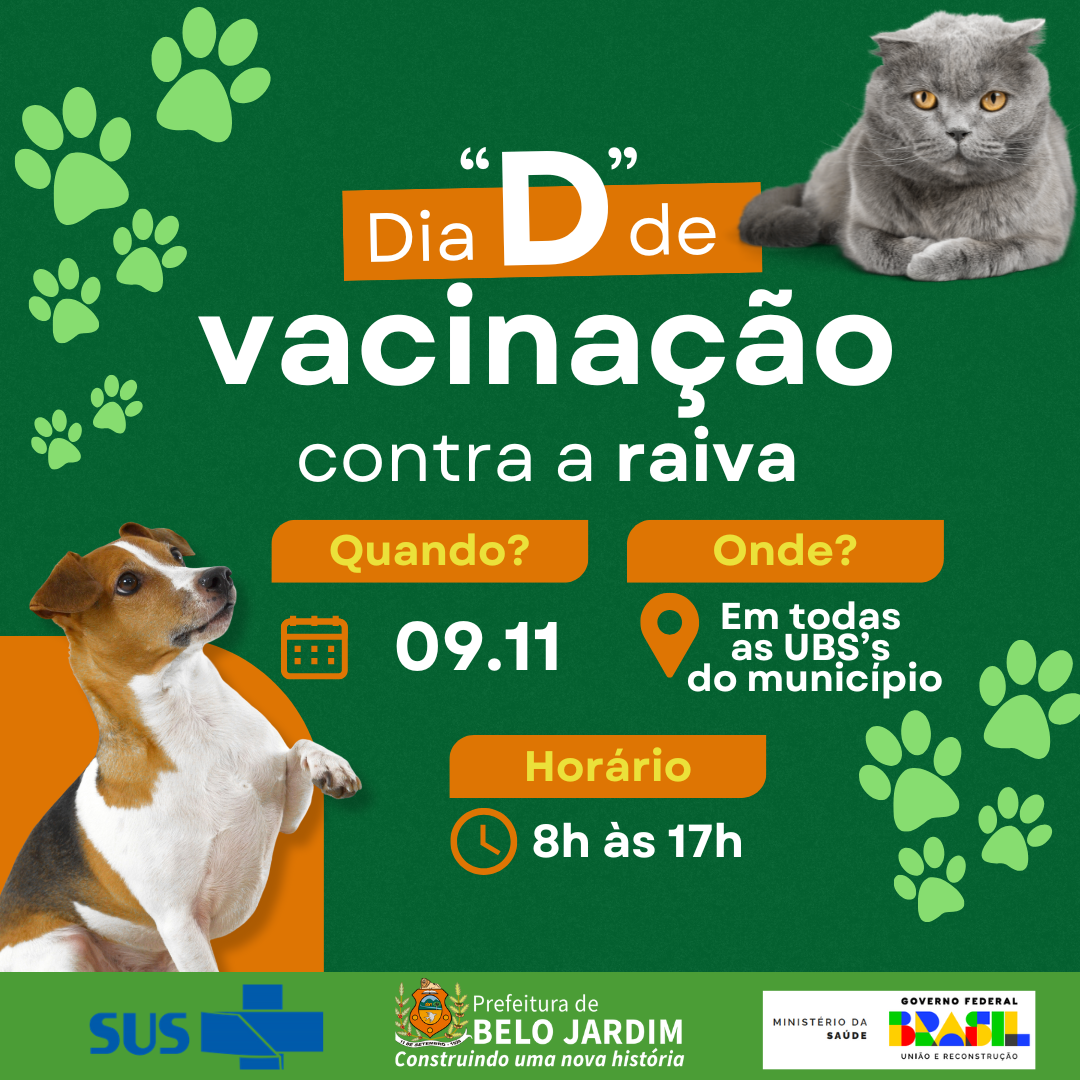 Dia “D” de vacinação contra raiva será realizado em Belo Jardim ...